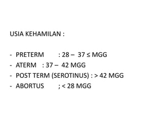 Usia kehamilan | PPTX