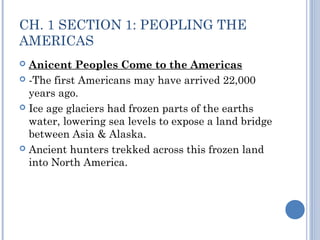 Us I Chapter 1 Section 1 & 2 | PPT