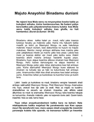 Usije ukajuta. swahili (kiswahili) docx | DOCX