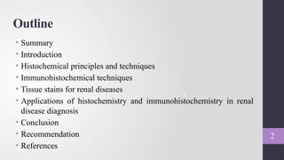 HISTO CHEMICAL AND IMMUNOHISTOCHEMICAL DIAGNOSIS OF RENAL DISEASE.pptx