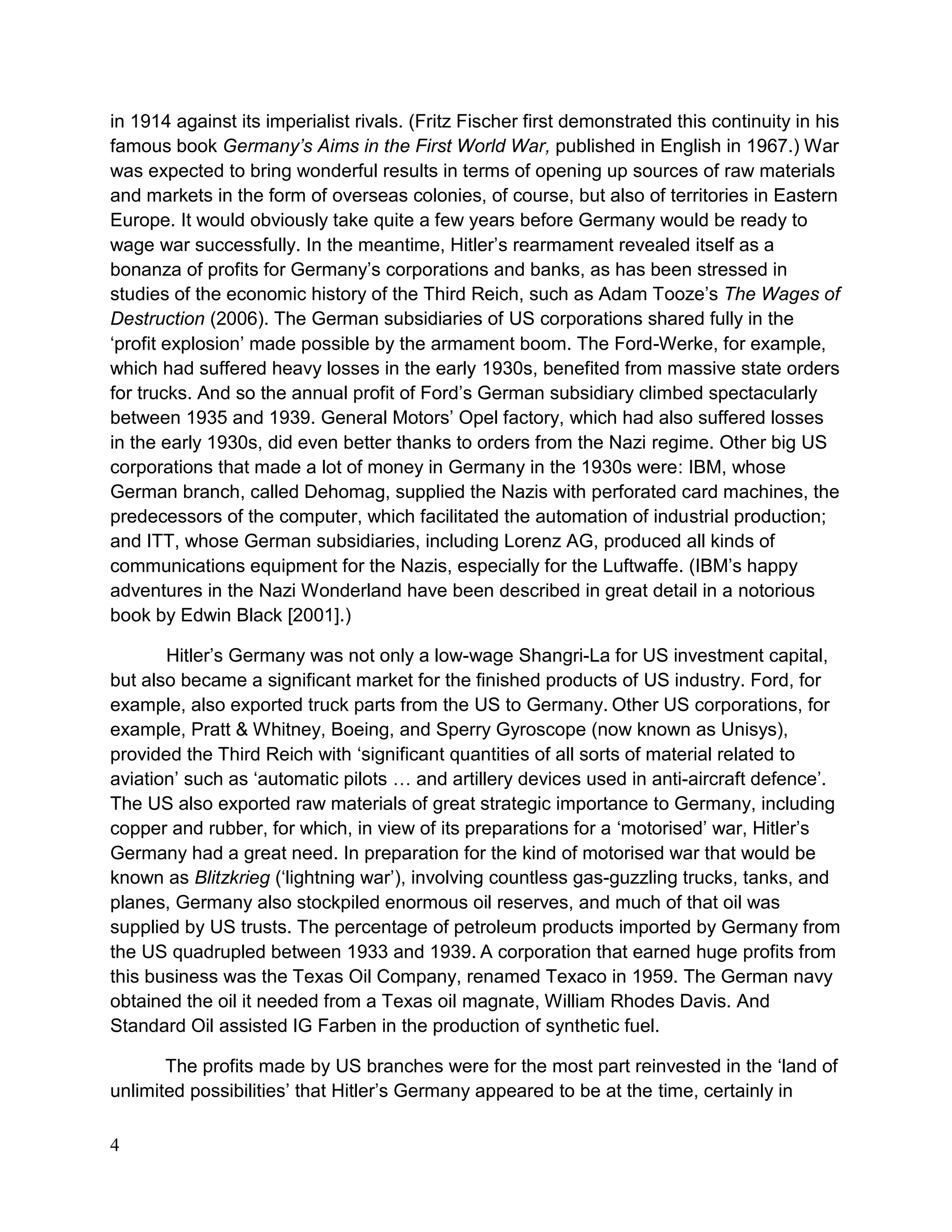 US Imperialism and Nazi Germany | PDF