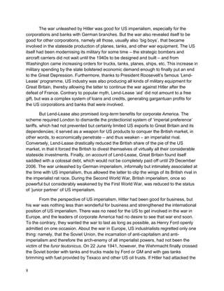 US Imperialism and Nazi Germany | PDF