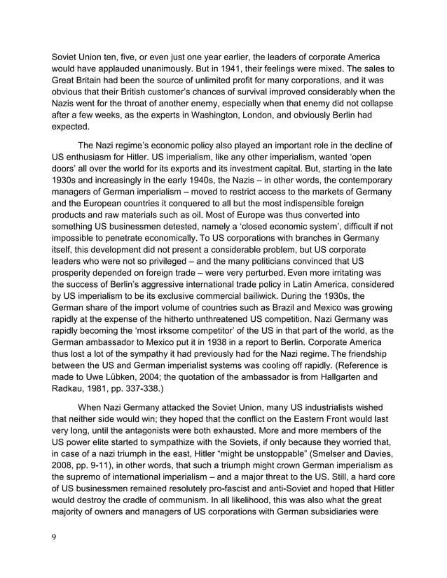 US Imperialism and Nazi Germany | PDF | Large Business | Business