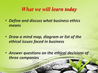 Business ethics concept in Business mnagement | PPT