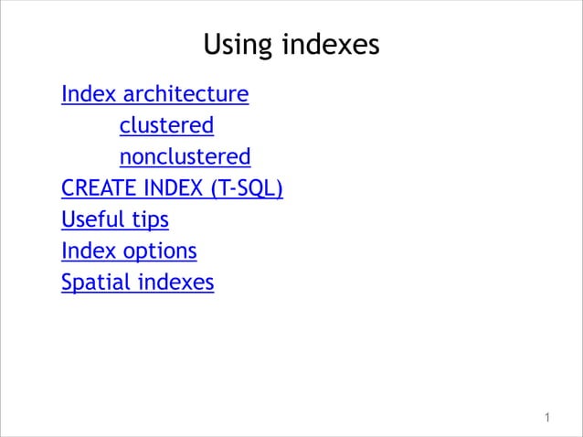"Using Indexes in SQL Server 2008" by Alexander Korotkiy, part 1 | PPT