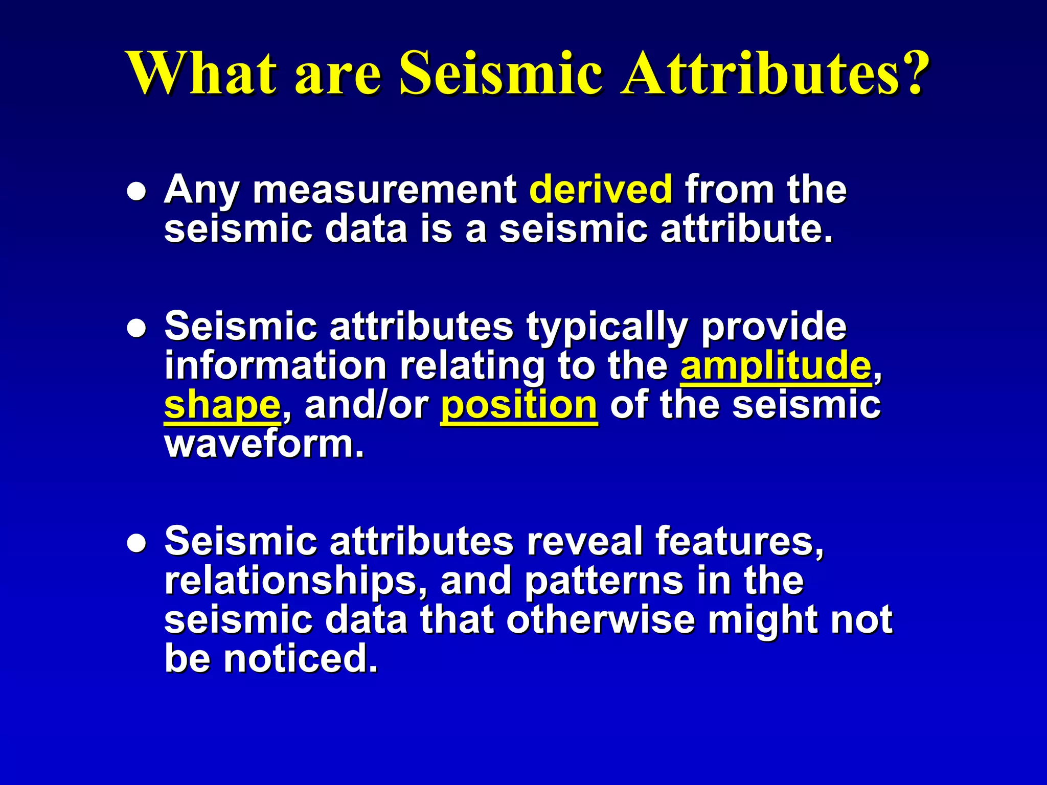 Using 3-D Seismic Attributes in Reservoir Characterization | PDF