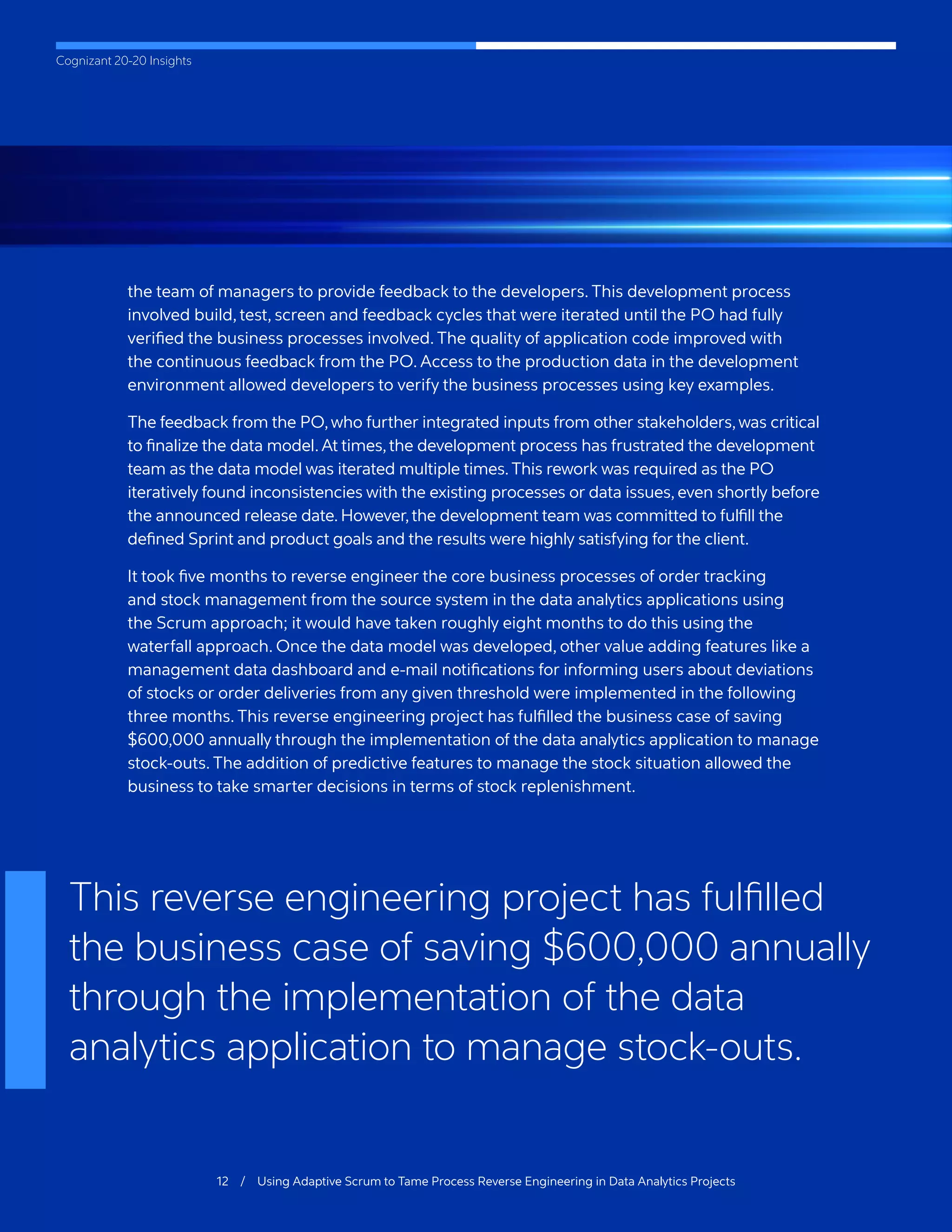 Using Adaptive Scrum to Tame Process Reverse Engineering in Data Analytics Projects | PDF