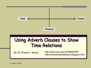 Using Adverb Clauses To Show Time Relations, By Dr. Shadia | PPT