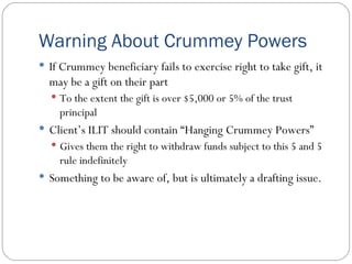 Using an ILIT in Estate Planning | PPT