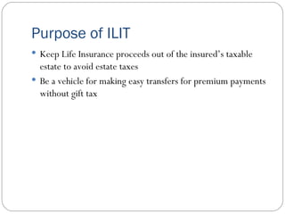 Using an ILIT in Estate Planning | PPT