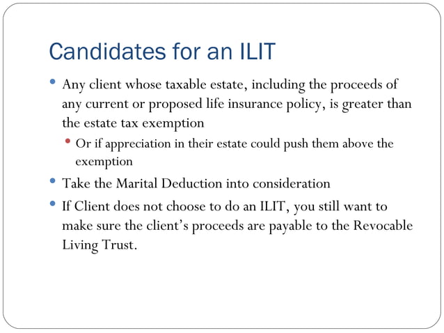 Using an ILIT in Estate Planning | PPT | Life Insurance | Insurance
