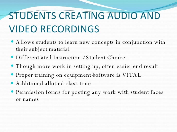 Using Audio and Video in the Classroom