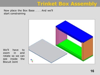 Using AutoDesk Inventor to assemble a Trinket box | PPT | Technology & Computing