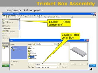 Using AutoDesk Inventor to assemble a Trinket box | PPT | Technology & Computing