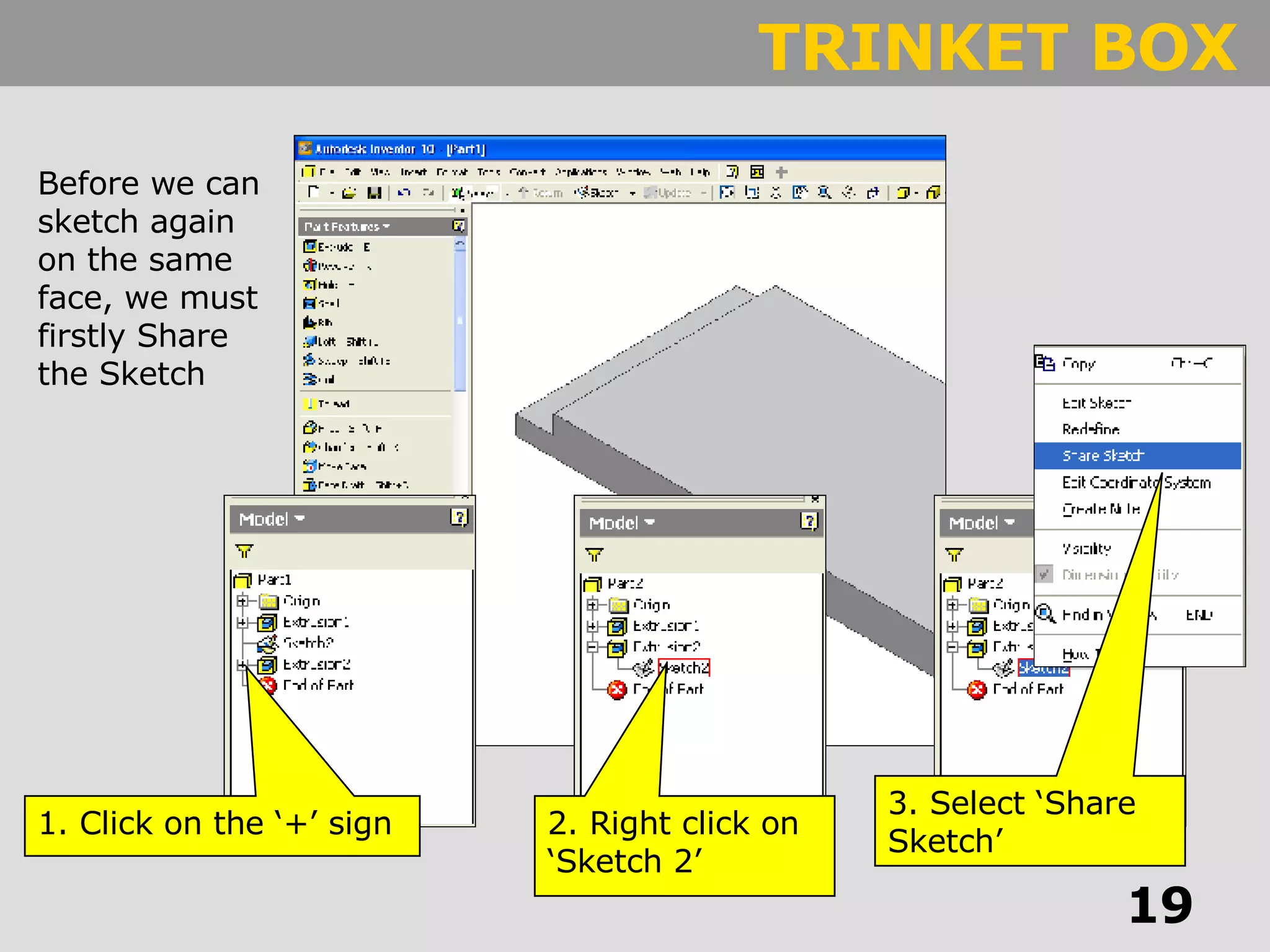 Using AutoDesk Inventor to create a Trinket box | PPT | 3-D Graphics | Computer Software and ...