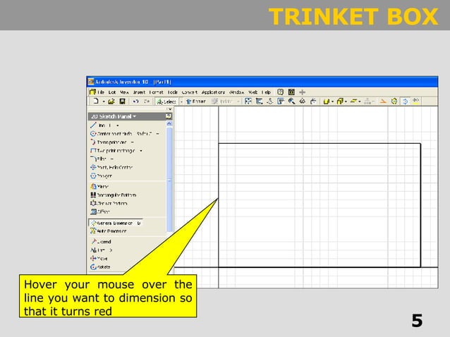 Using AutoDesk Inventor to create a Trinket box | PPT