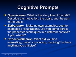 Using blogs for learning logs | PPT