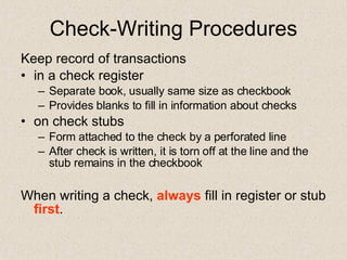 Using Checks | PPT