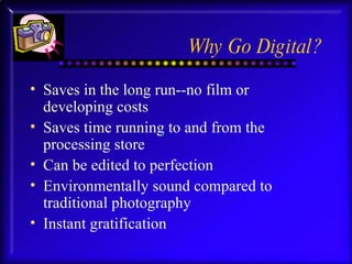 Using Digital Cameras For Visual Literacy | PPT | Cameras and ...