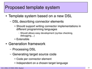 Using DSL for generation of software connectors | PPT