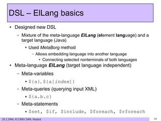 Using DSL for generation of software connectors | PPT