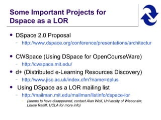 Using DSpace as a LOR | PPT
