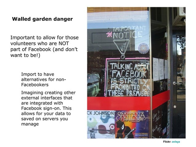 Using Facebook to communicate to volunteers | PPT