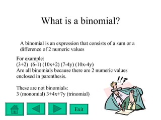 Using Foil To Multiply Binomials | PPT