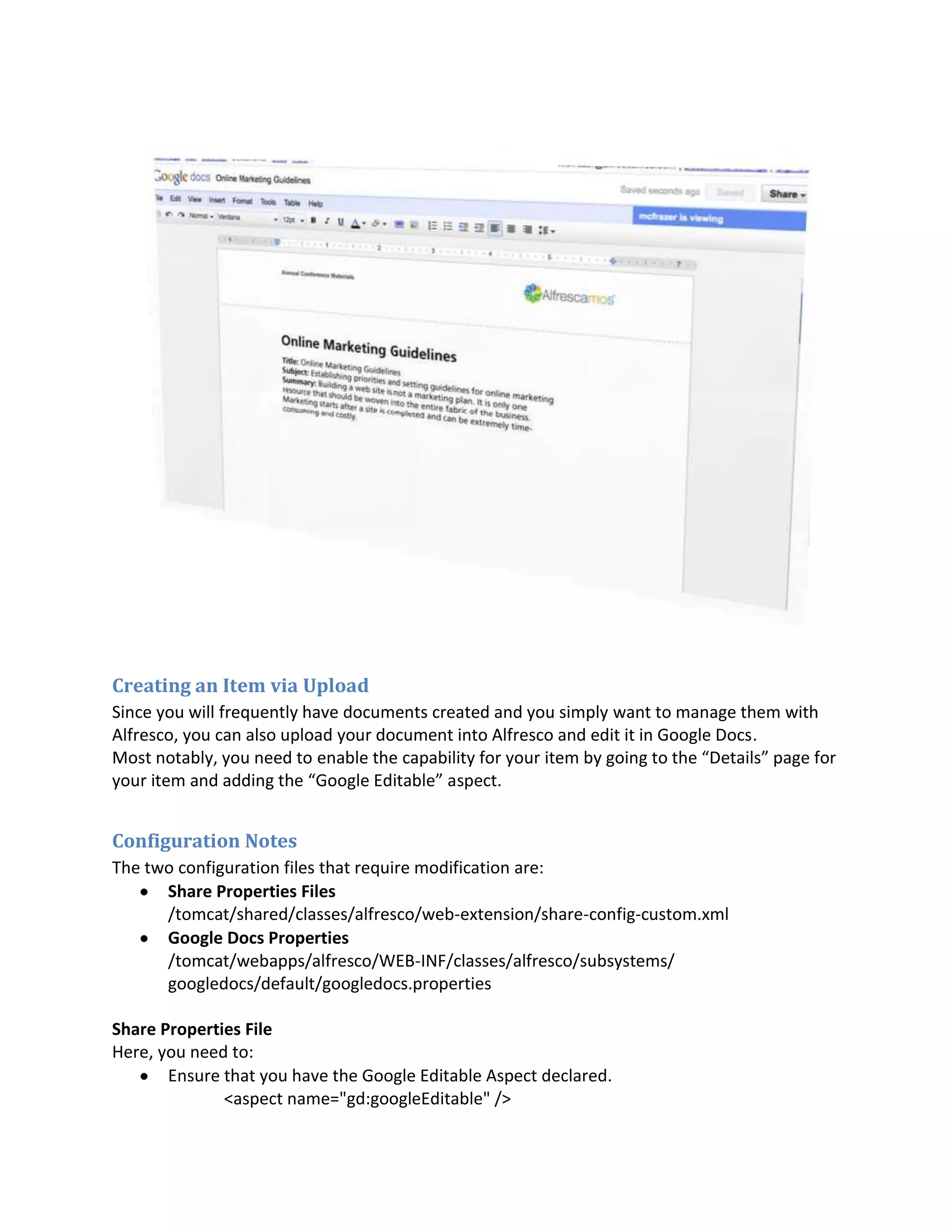 Using Google Docs with Alfresco.docx