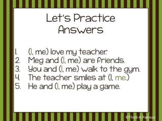 Using I and Me Powerpoint | PPTX