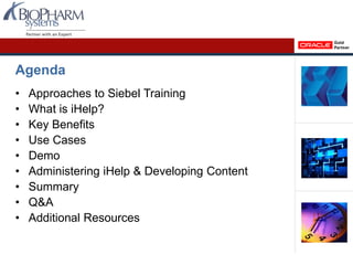 Using iHelp to Help Users Help Themselves in Siebel CTMS | PDF