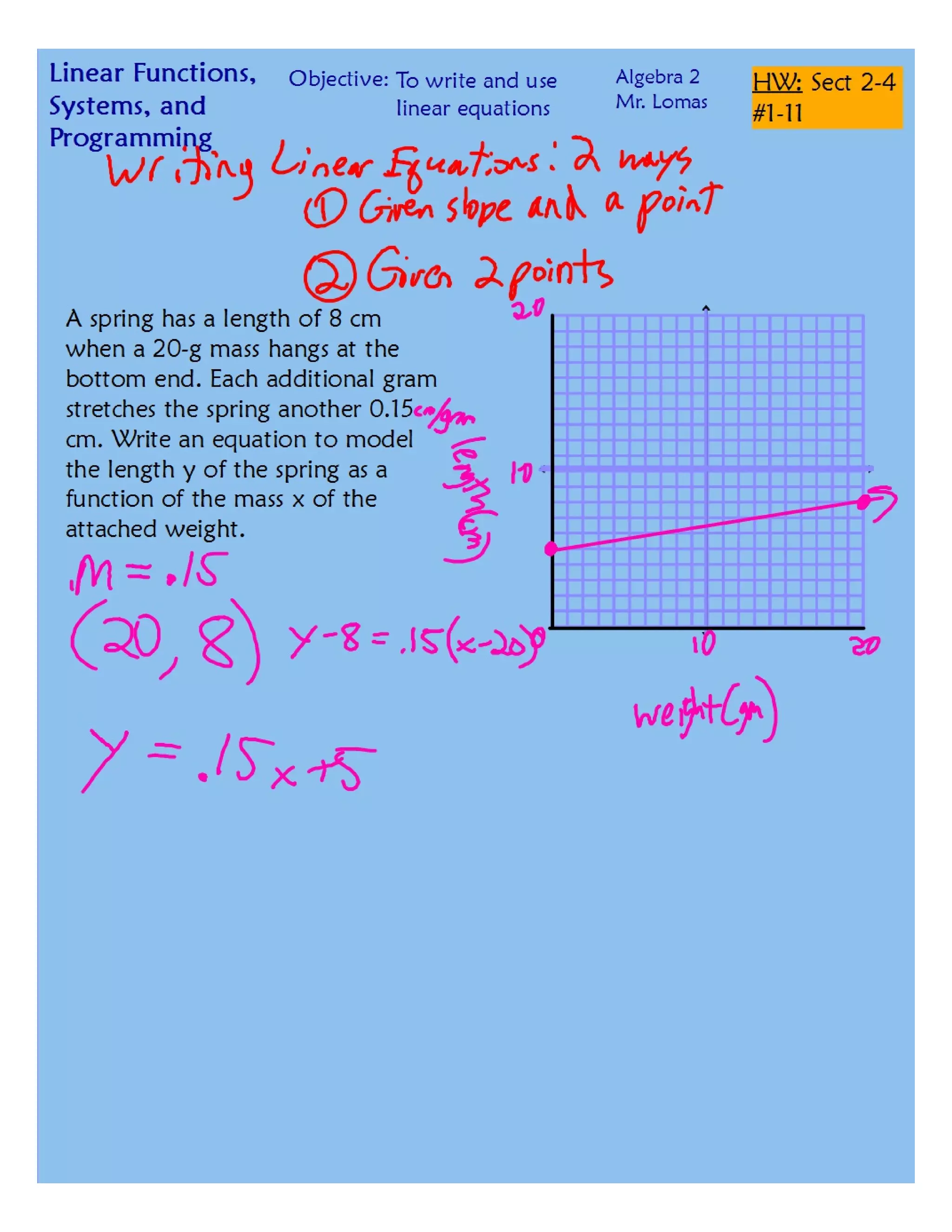 Using Linear Equations.pdf | Physics | Science