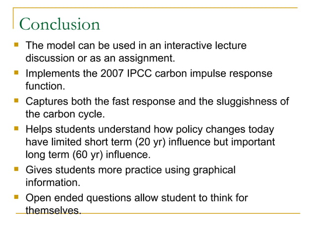 Using a Mass Balance Model to Understand Carbon Dioxide and its ...