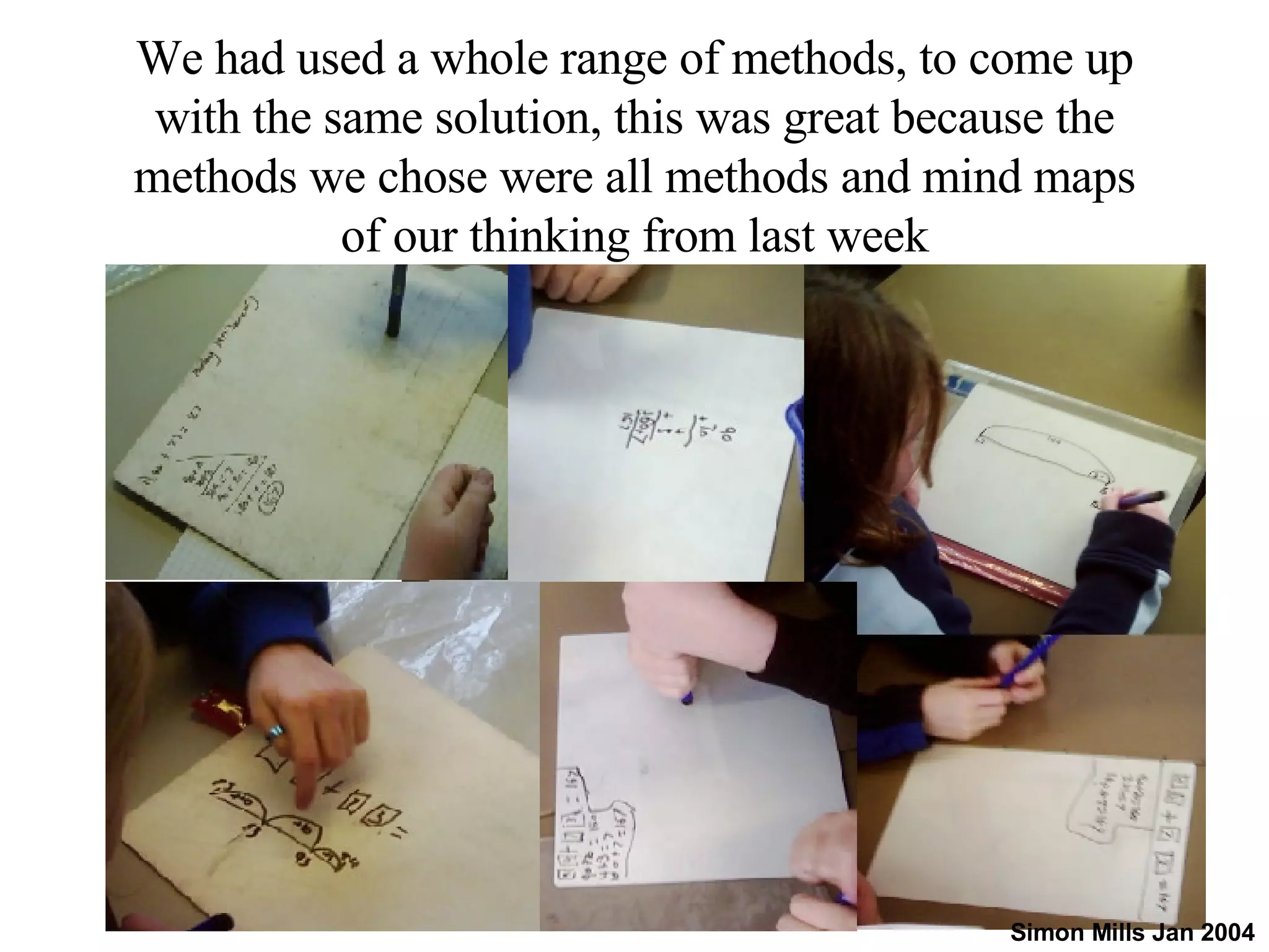 Using mental methods to construct a standard written method for ...