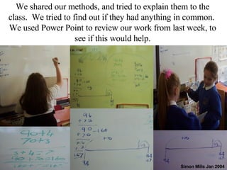 Using mental methods to construct a standard written method for ...