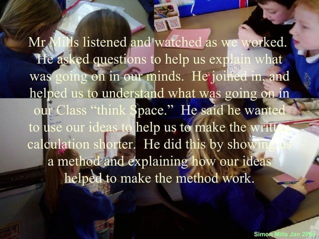 Using mental methods to construct a standard written method for ...