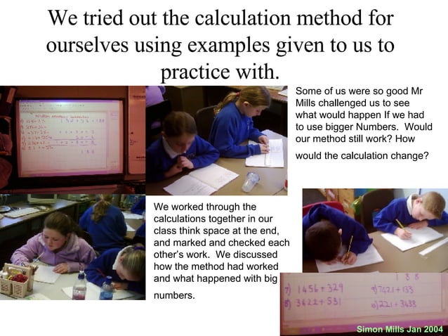Using mental methods to construct a standard written method for ...