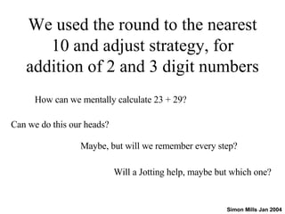 Using mental methods to construct a standard written method for ...