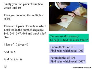 Using mental methods to construct a standard written method for ...