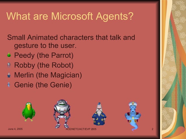 Using Microsoft Agents | PPT | Computing | Technology & Computing