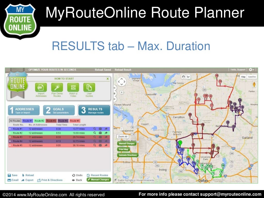 Learn how to use MyRouteOnline Route Planner to plan your routes