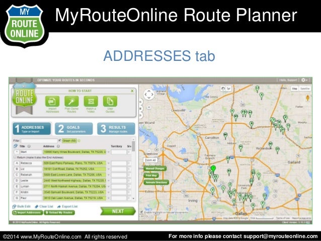 Learn how to use MyRouteOnline Route Planner to plan your routes