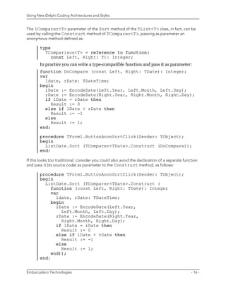 Using new-delphi-coding-styles-and-architectures marco-cantu | PDF