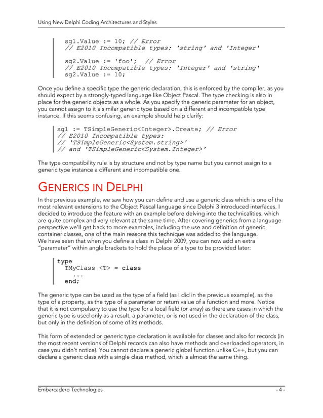 Using New Delphi Coding Styles And Architectures Marco Cantu Pdf