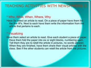 Using Newspapers | PPT