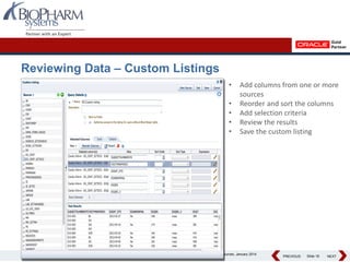 Using Oracle Health Sciences Data Management Workbench to Optimize the ...