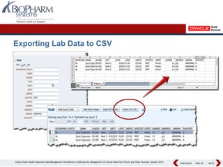 Using Oracle Health Sciences Data Management Workbench to Optimize the ...