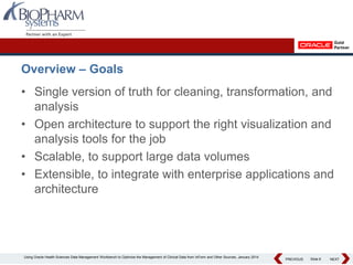 Using Oracle Health Sciences Data Management Workbench to Optimize the ...