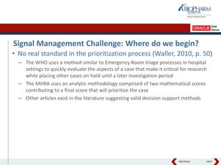 Using Oracle's Empirica Topics to Document Your Signal Management ...