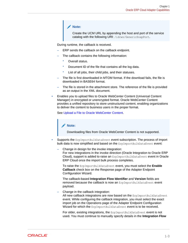 Using Oracle Erp Cloud Adapter Oracle Integration Pdf Cloud